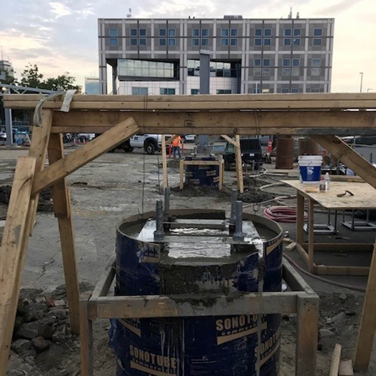 Boston Police HQ Solar Canopy - Phoenix Foundation Company